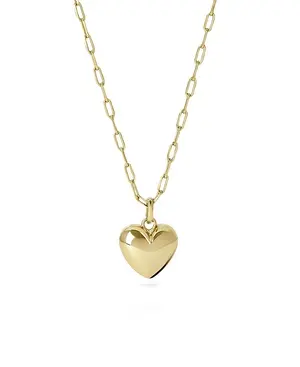 ANA LUISA Puffed Heart Pendant Necklace - Gold