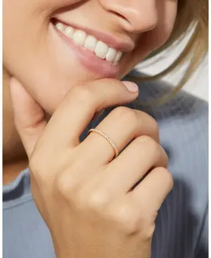 ANA LUISA Eternity Ring With Cubic Zirconia - Gold