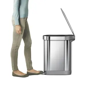 SIMPLEHUMAN 45 Liter Slim Liner Rim Kitchen Trash Can