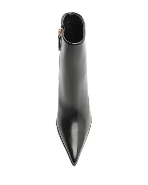 Schutz Mikki Block Heel Leather Boots - Black
