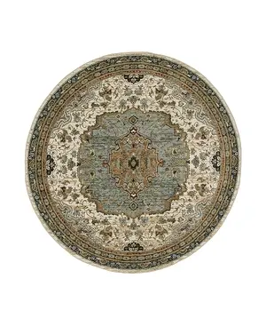 ORIENTAL WEAVERS Andorra 2451b Round Area Rug, 7'10 X 7'10 - Ivory