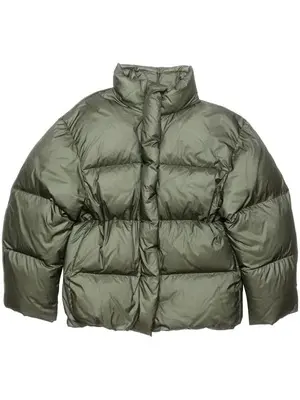 Acne Studios Fitted-Waist Puffer Jacket In Green - 57% Off
