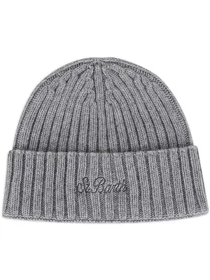 MC2 SAINT BARTH Logo-embroidered Beanie - Grey