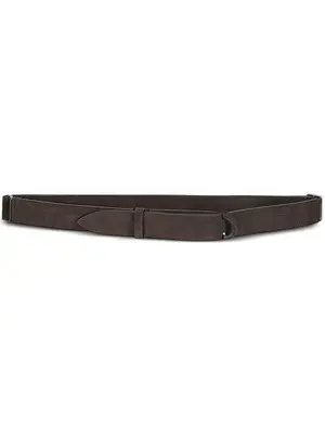 ORTIGNI Tonal-stitching Leather Belt - Brown