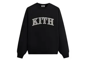Kith Arched Lace Nelson Crewneck Sweatshirt - Black