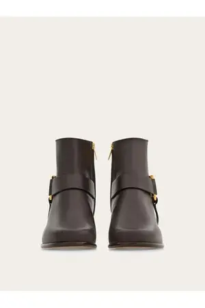 FERRAGAMO Gancini Ornament Ankle Boots - Gold