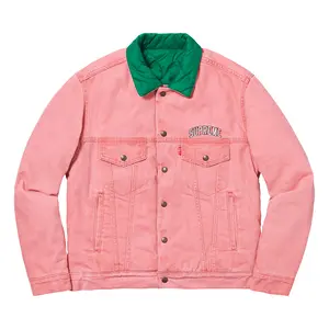 Supreme X Levi's Quilted Reversible Trucker Jacket - Pink