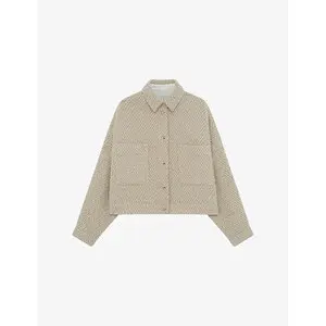 Iro Paris Sezra Short Oversized Wool-Blend Jacket In Bei49 - 43