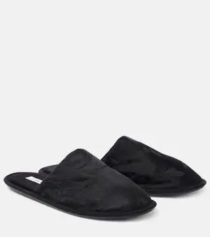 THE ROW Frances Floral Jacquard Slippers