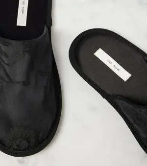 THE ROW Frances Floral Jacquard Slippers