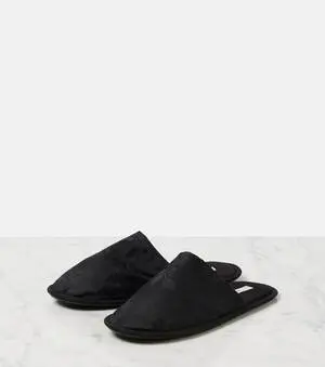THE ROW Frances Floral Jacquard Slippers