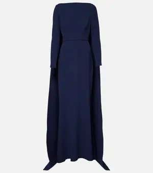 Safiyaa Ginevra Caped Crêpe Gown