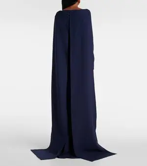 Safiyaa Ginevra Caped Crêpe Gown