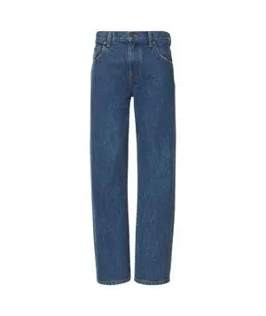 Khaite Kerrie Mid-rise Wide-leg Jeans - Blue