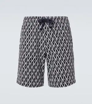 Orlebar Brown Printed Cotton-blend Terry Shorts