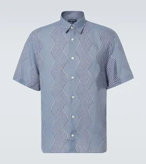 Frescobol Carioca Castro Printed Linen Shirt