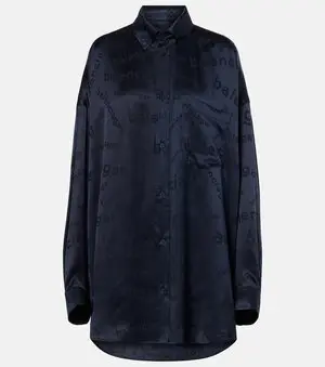 Balenciaga Cocoon Silk Shirt - Black