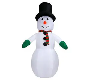 FRASER HILL FARM 10-ft Pre-lit Inflatable Snowm An - One-color