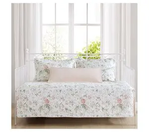 Laura Ashley Breezy Floral Quilted Daybed Cove Sham Set - One-color