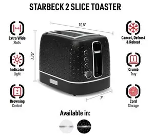 HADEN Starbeck 2-slice Wide Slot Toaster