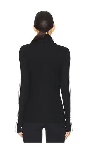 Splits59 Jackson Rib Turtleneck Top - Black & White