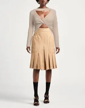 VICOLO Knitted Crewneck Top - Beige