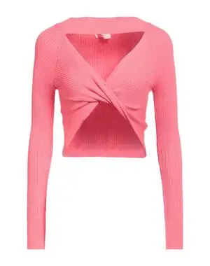 VICOLO Knitted Crewneck Top - Red
