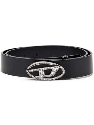 DIESEL B-1dr Leather Belt - Black