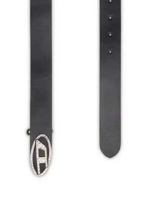 DIESEL® B-1dr Leather Belt - Black