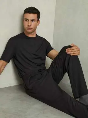 REISS Colorado Tapered Stretch-jersey Joggers