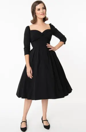 Unique Vintage Pleated Day Dresses