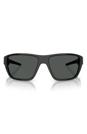 SCUDERIA FERRARI 61mm Rectangular Sunglasses - Black