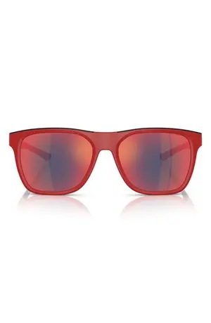 SCUDERIA FERRARI Scuderia Ferrari 57mm Square Sunglasses Matte Red