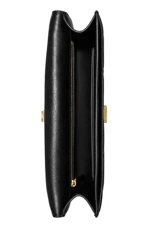Tory Burch Fleming Convertible Leather Shoulder Bag - Black