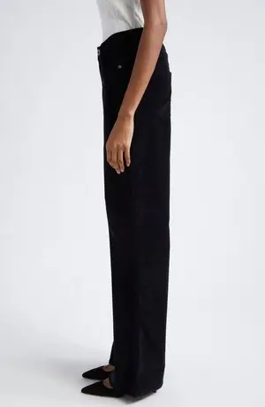 Veronica Beard Taylor Velvet Wide Leg Jeans