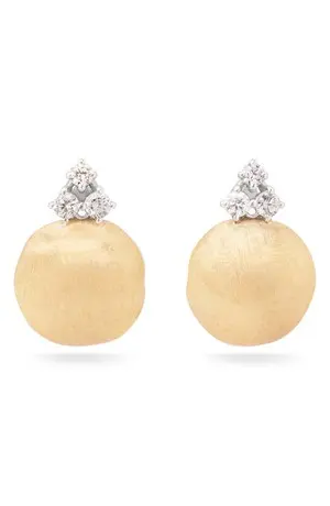 Marco Bicego 18k Gold Diamond Drop Earrings - 18k Yellow Gold