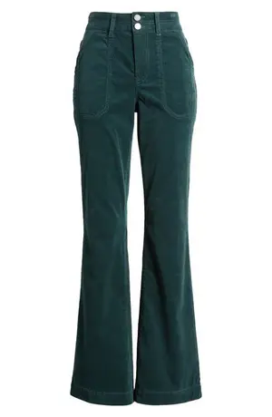 Wit & Wisdom Madison 'ab'solution High Waist Bootcut Corduroy Pants - Dusty Spruce