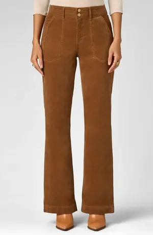 Wit & Wisdom High Waist Bootcut Corduroy Pants - Umber