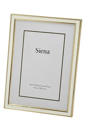 SIENA Enamel & Goldtone Border 5" X 7" Picture Frame