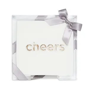 LINED DESIGN Cheers Cocktail Napkins, Set Of 24 - No Color