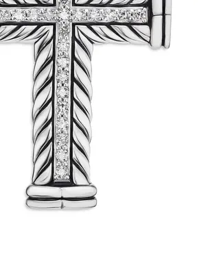 David Yurman Chevron Cross Pendant - Silver