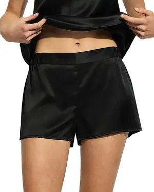 Ginia Silk Short Knicker Black