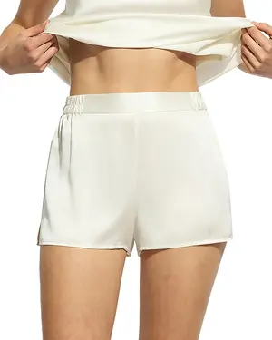 Ginia Silk Short Knicker - Creme