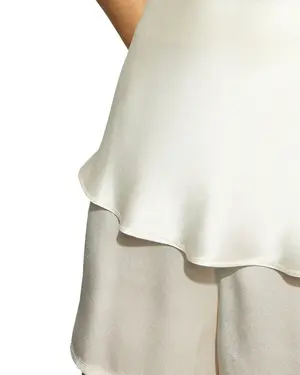 Ginia Silk Short Knicker - Creme