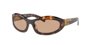 Miu Miu Mu 14zs Sunglasses - Dark Brown