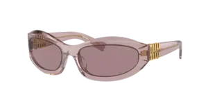 Miu Miu Mu 14zs Sunglasses - Light Purple Brown