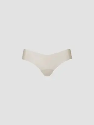 Commando Invisible Rib Seamless Thong - Beige