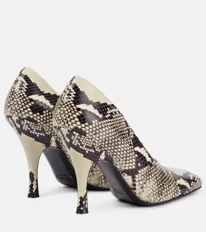 Khaite Eva Snake-effect Leather Pumps - Neutrals