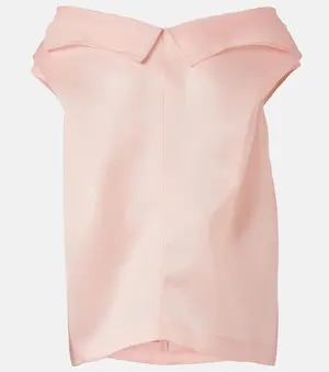 Khaite Selly Silk Gazar Top - Pink