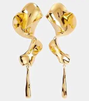 Khaite Tidal -plated Drop Earrings - Gold